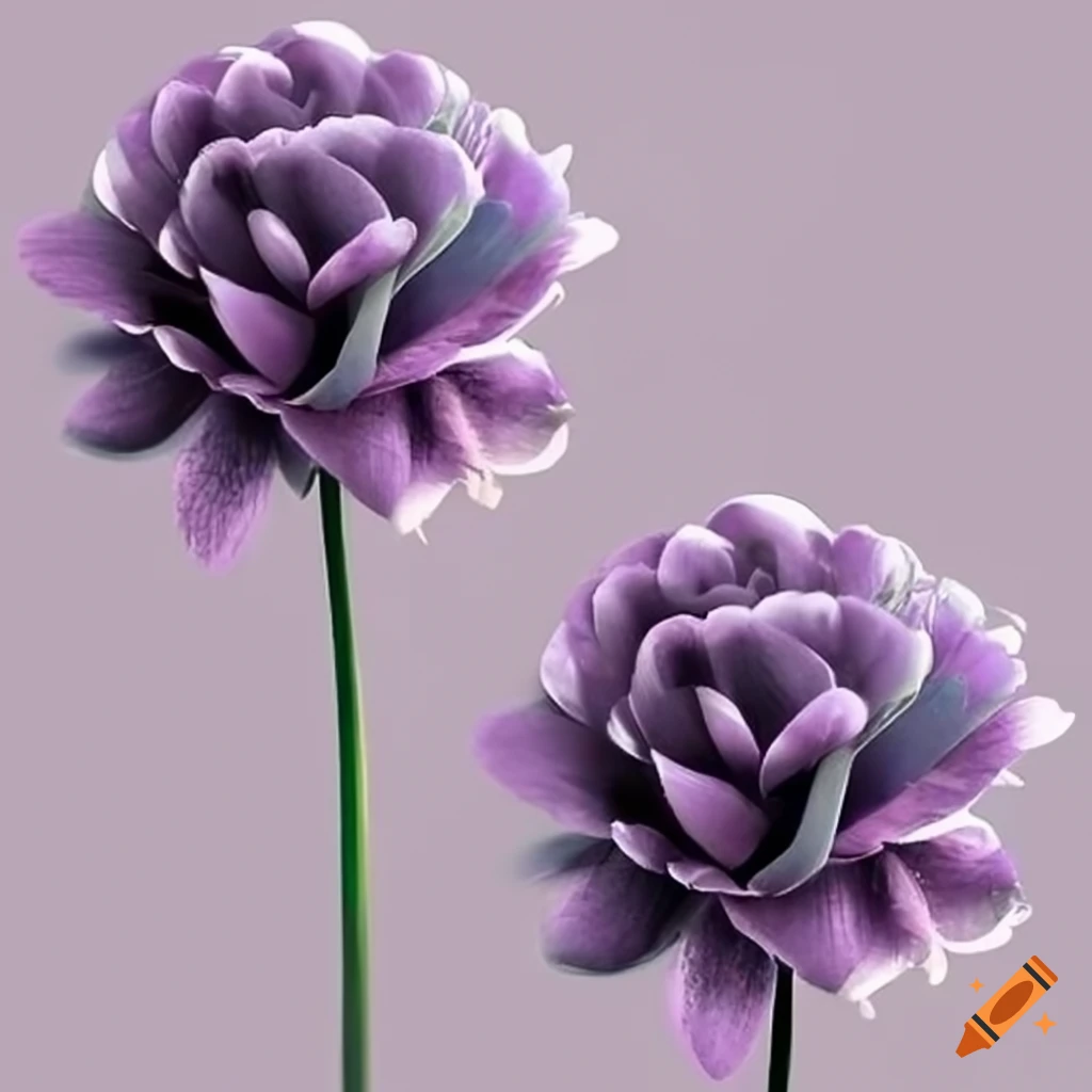 Gray flowers on Craiyon