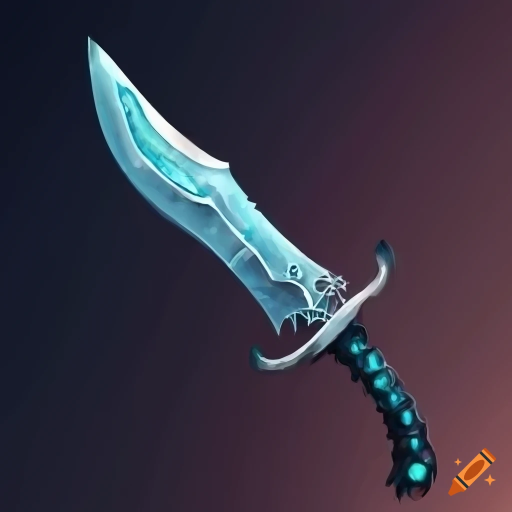 Fantasy knife digital illustration on Craiyon