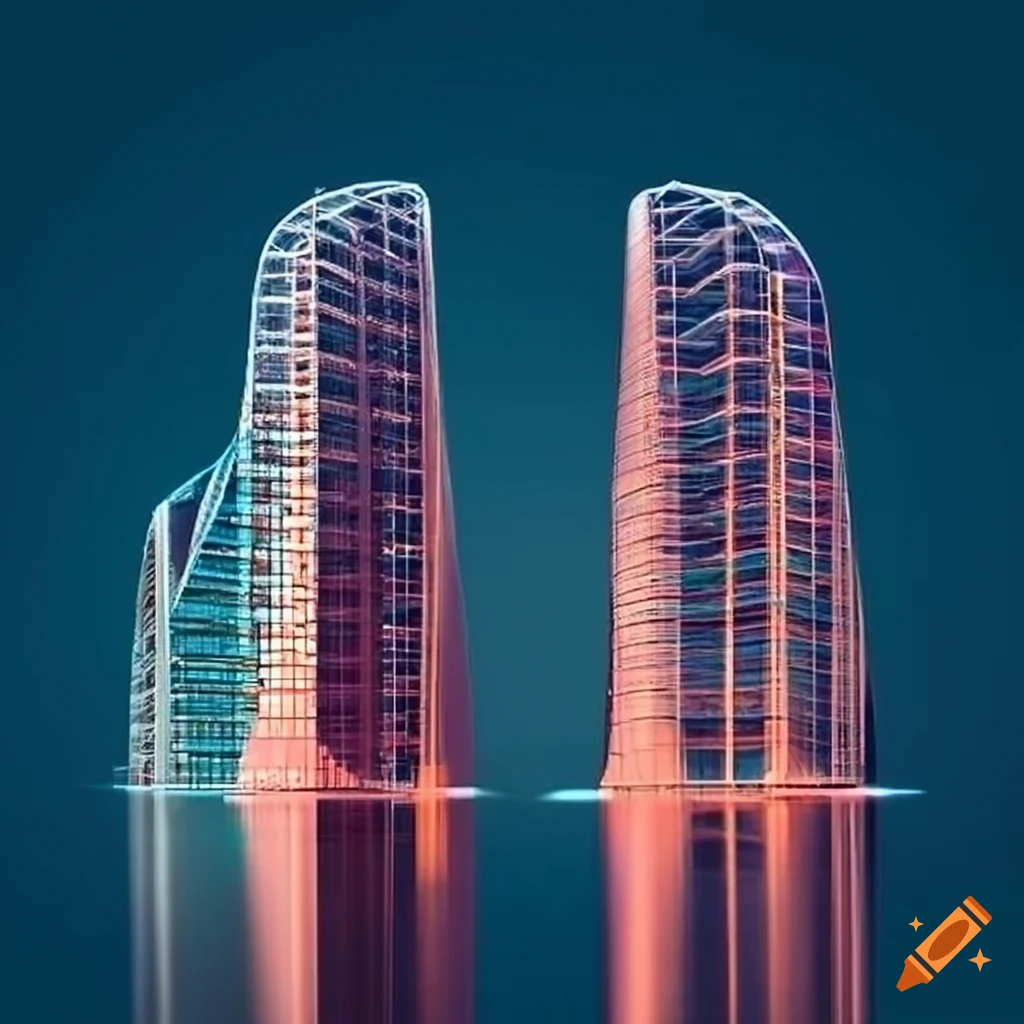 Two towering high-rise buildings with cutting-edge parametric designs ...