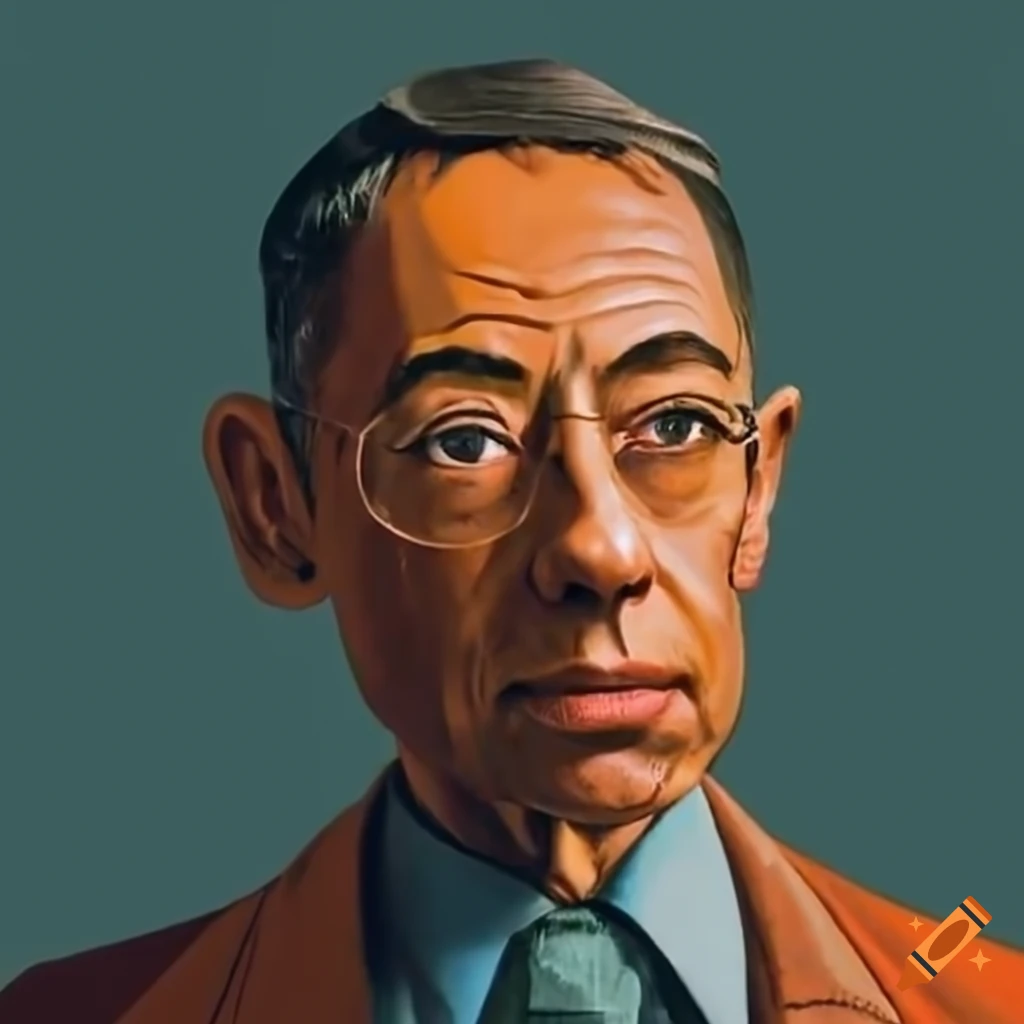 Gus fring wearing a skirt on Craiyon