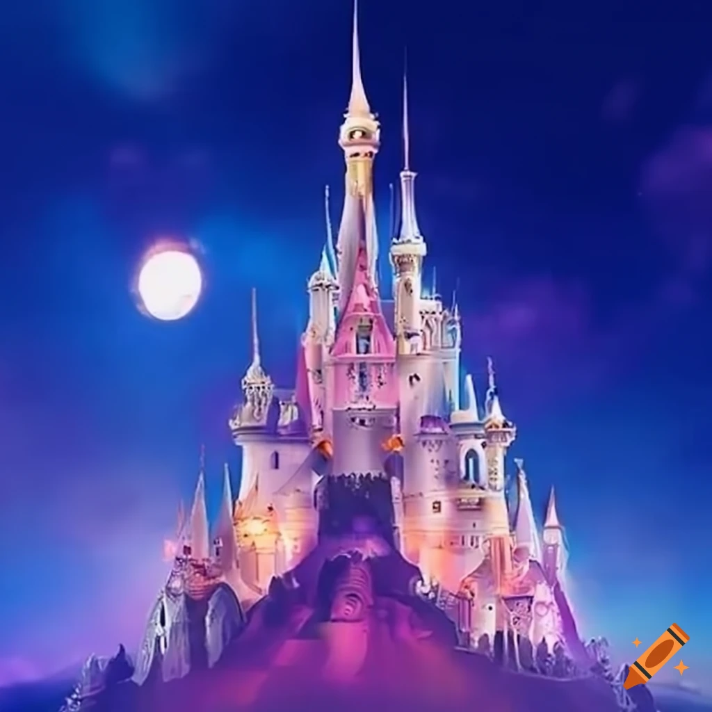 Disney sailor moon castle on Craiyon