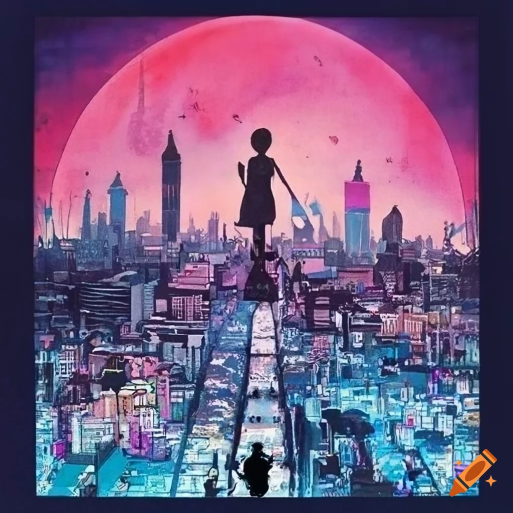 Chiho aoshima's lo-fi fantasy movie poster for midnight city on Craiyon