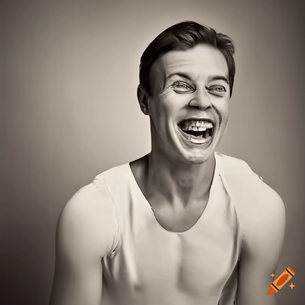 Happy man on Craiyon