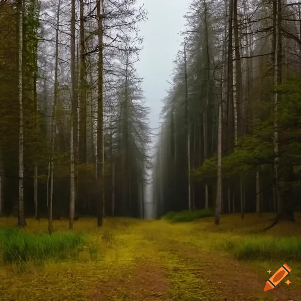 Russian soviet forest landscape on Craiyon