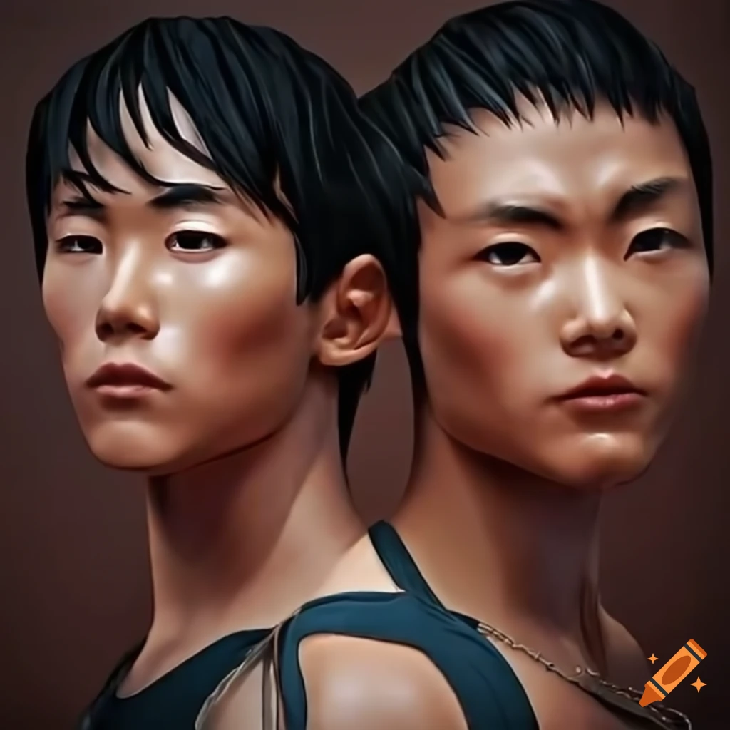 Strong japanese twin brothers on Craiyon