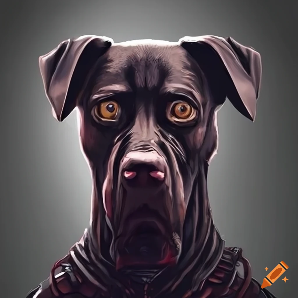 Matrix-style dog on Craiyon