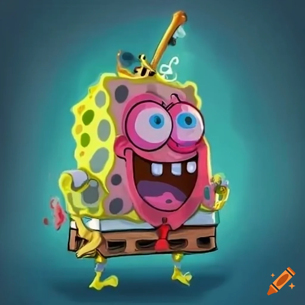 Multiple shades of spongebob on Craiyon