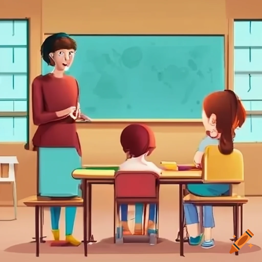 Engaging classroom scene with attentive students listening to the ...