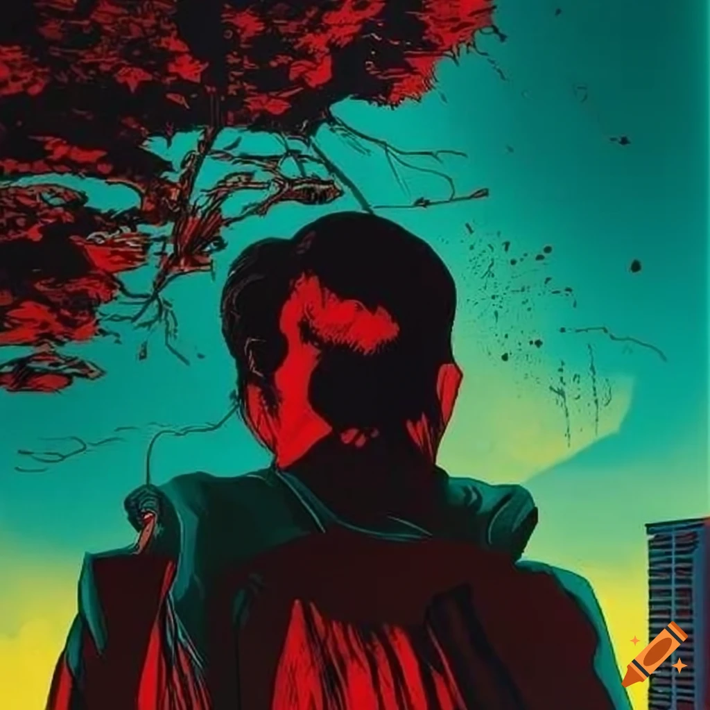 Lsd graphic novel zatoichi vintage travel poster on Craiyon