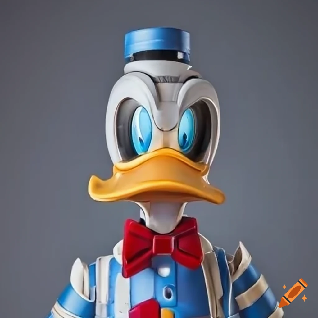 Mechanical donald duck character on Craiyon