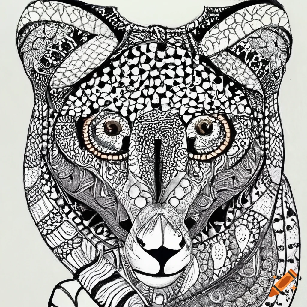 Animal zentangle artwork on Craiyon
