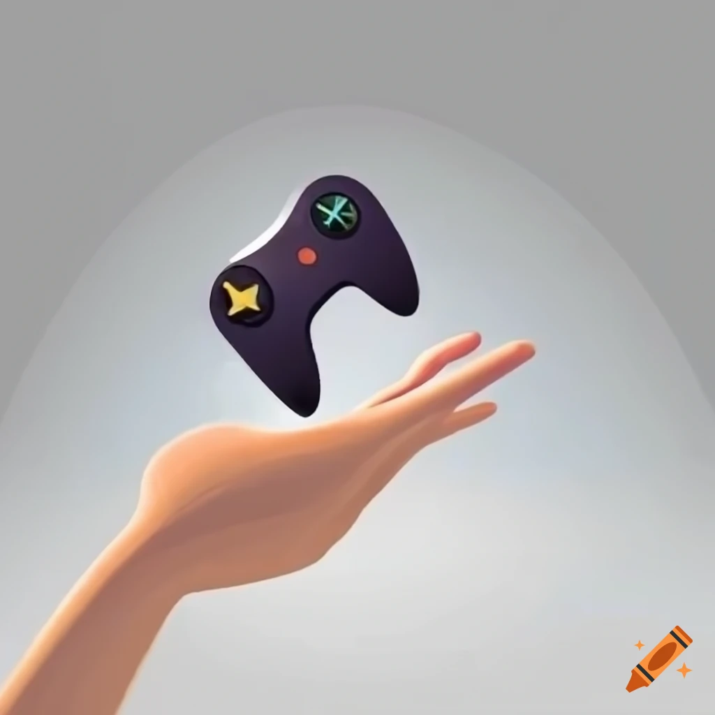 Hand icon with floating controller on Craiyon