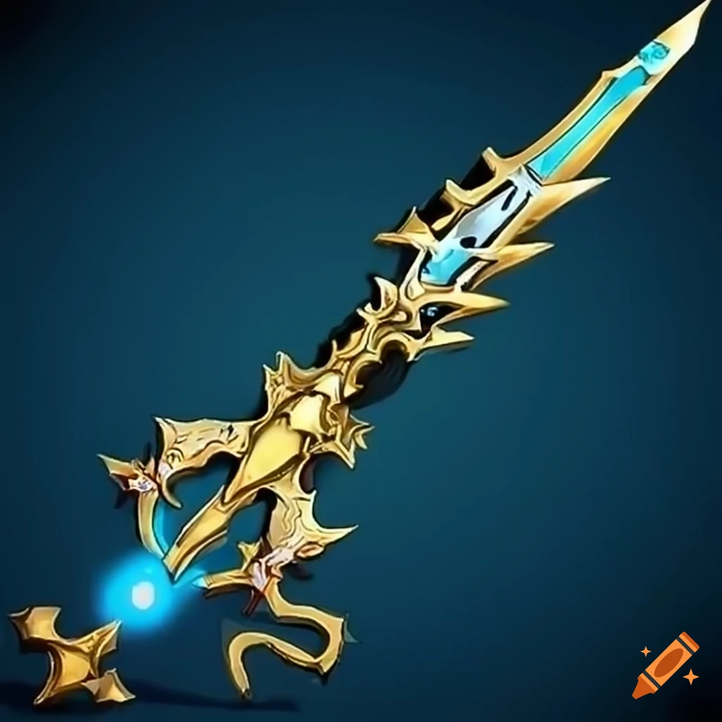 Divine golden wings keyblade on Craiyon