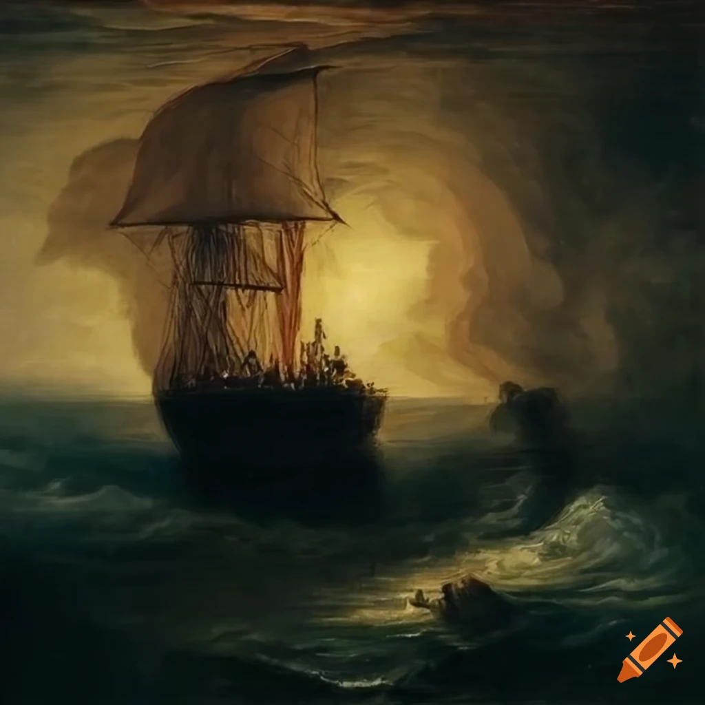 Painting inspired by Joseph Mallord William Turner's The Slave Ship ...