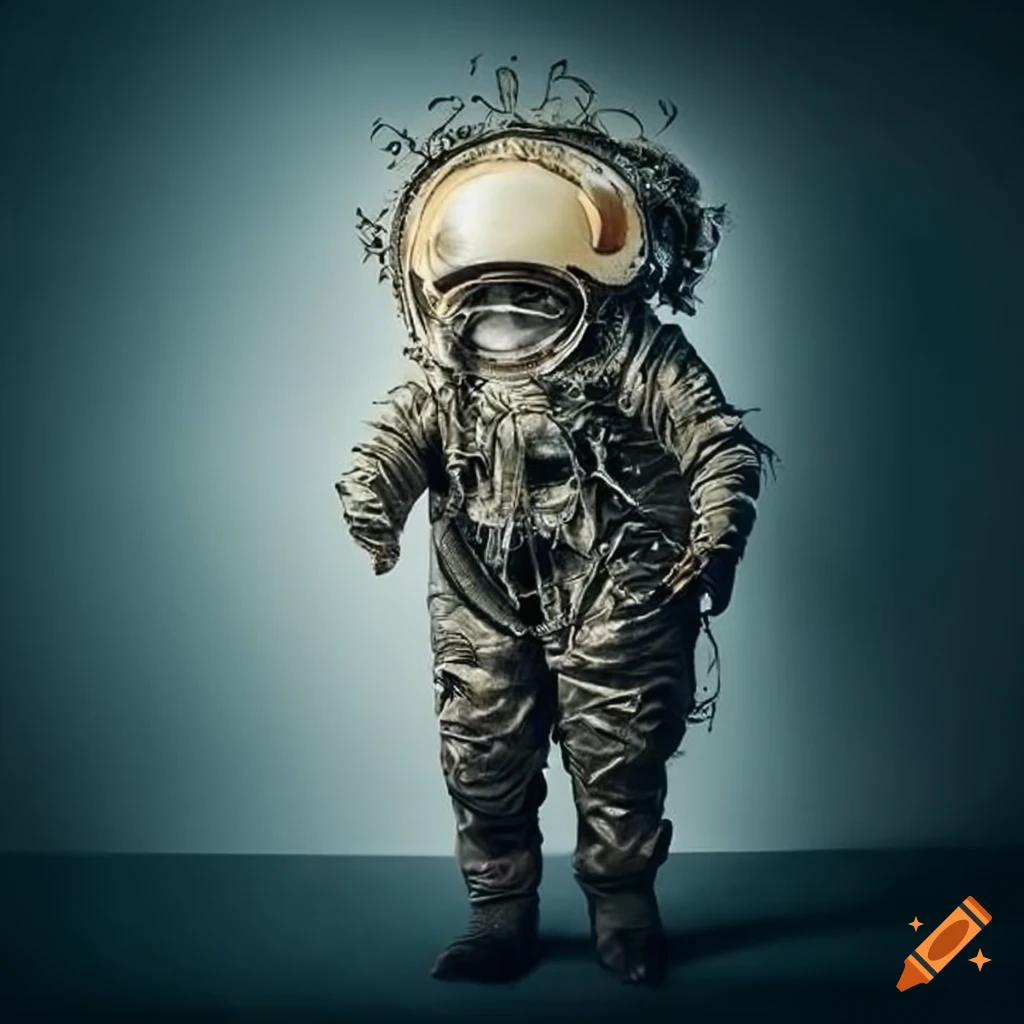 Victorian era child astronauts playing in insect-made space suits on ...