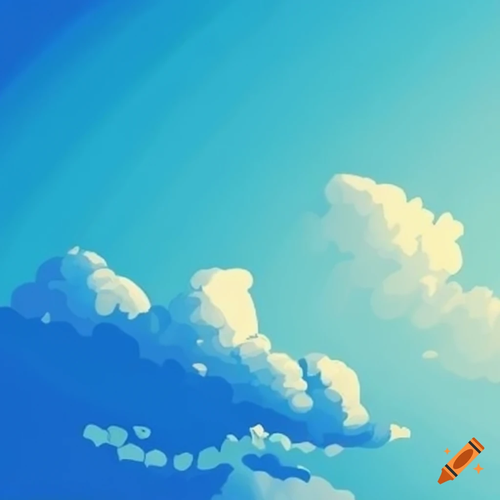 Prettiest blue sky drawing on Craiyon