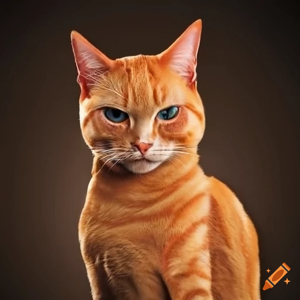 Realistic orange cat on Craiyon