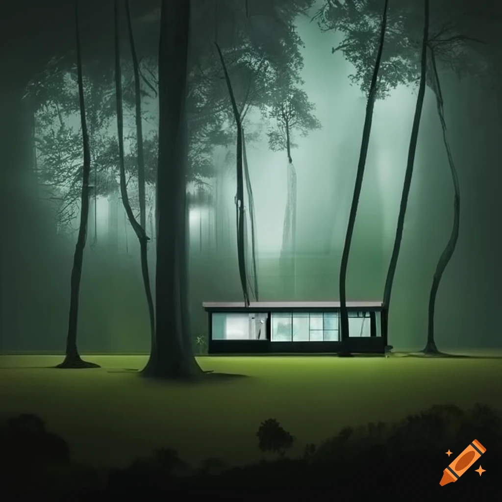 Glass house on Craiyon