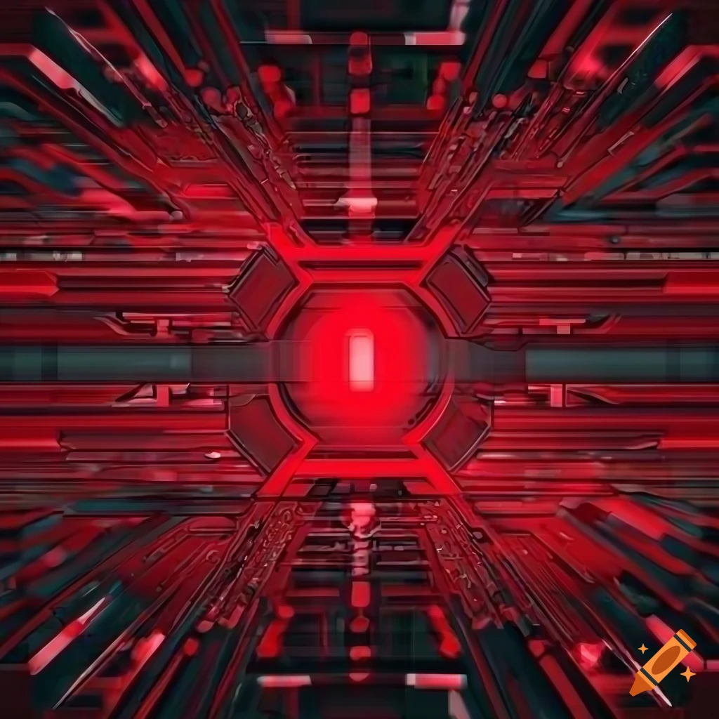 Red and white cyber theme background on Craiyon
