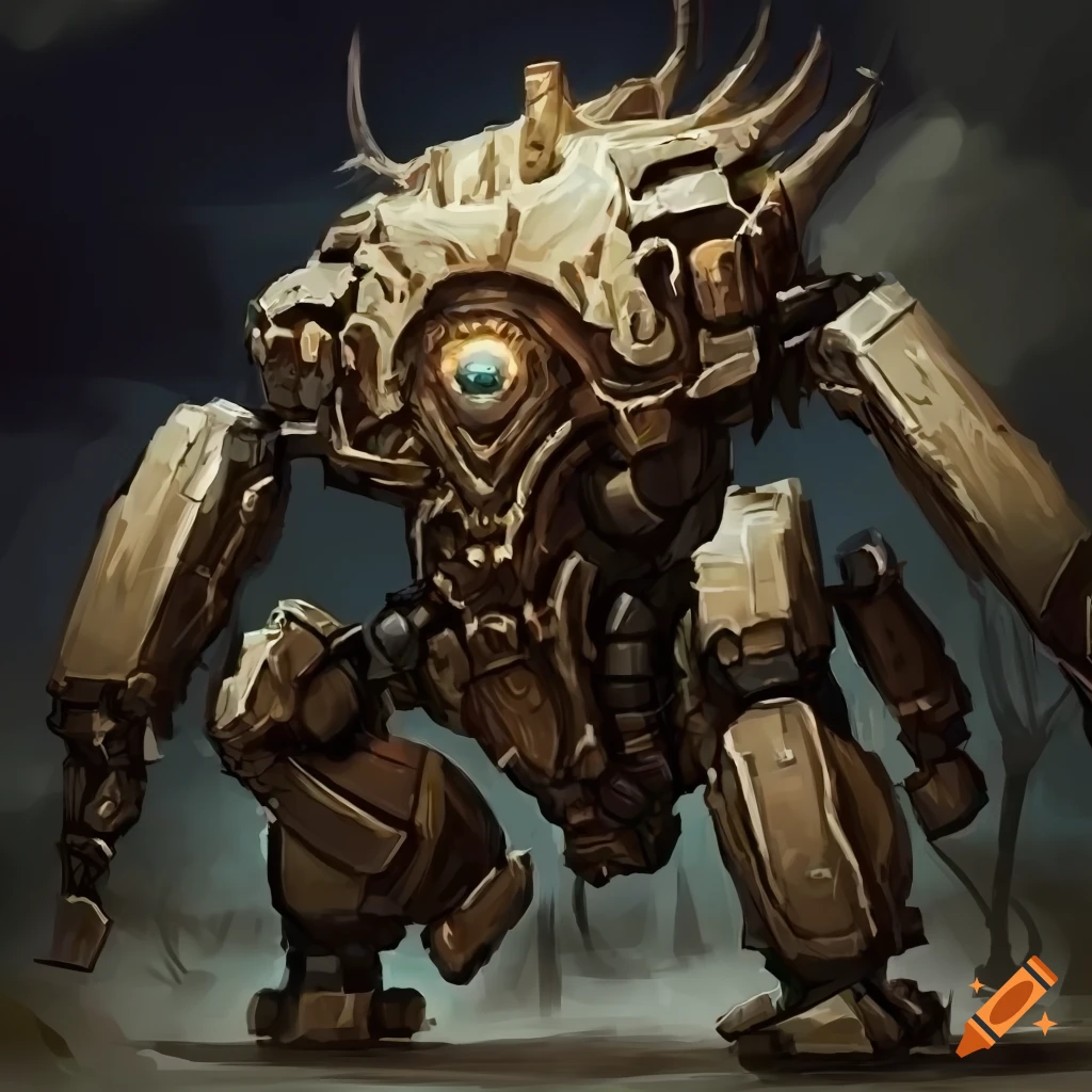 Divine eldritch mech on Craiyon