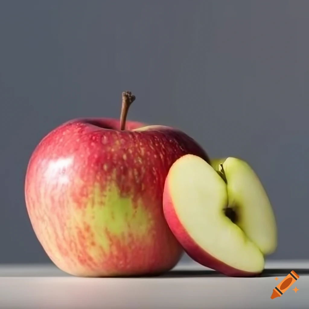Red and sliced apple on Craiyon