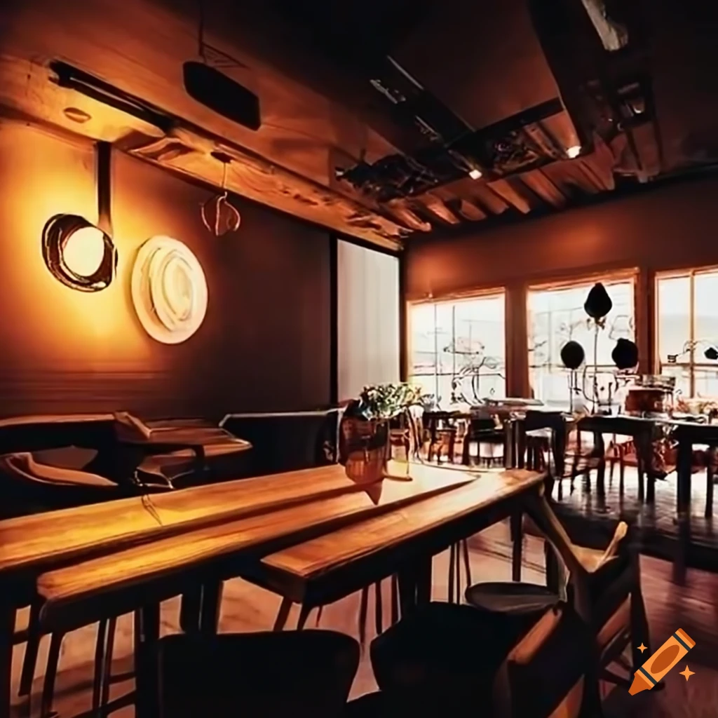 Modern cafe interior on Craiyon