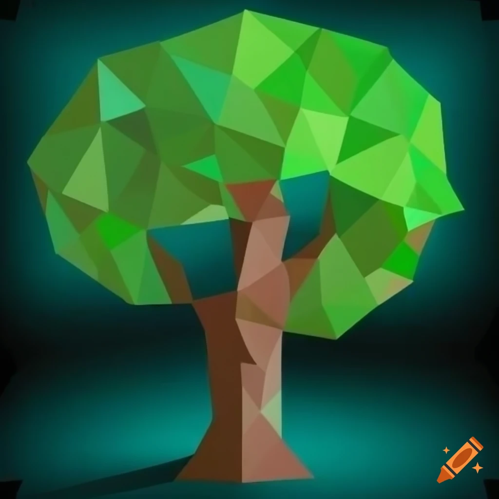 Low polygon tree on Craiyon