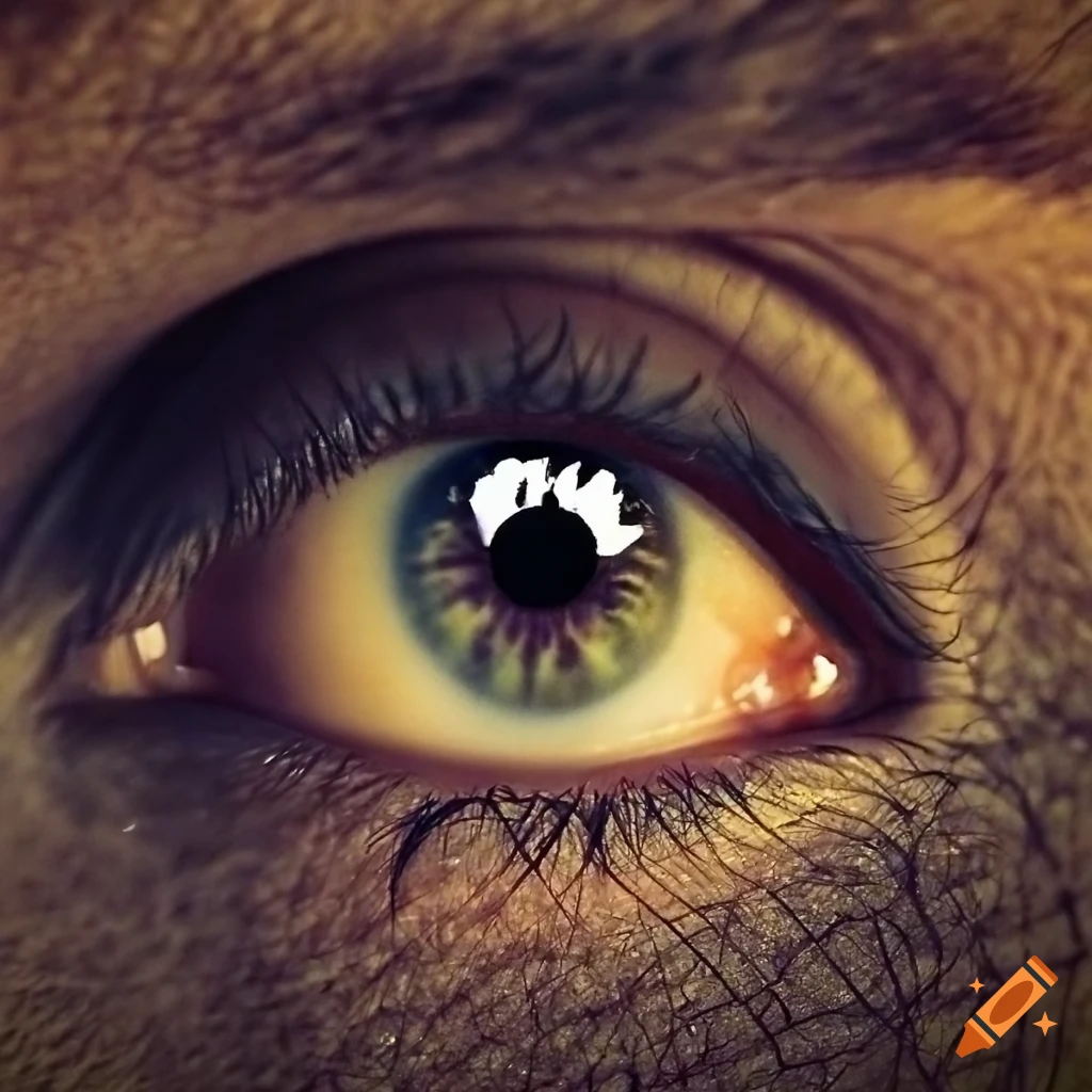 Close-up of a hopeful eye with high detail and resolution on Craiyon