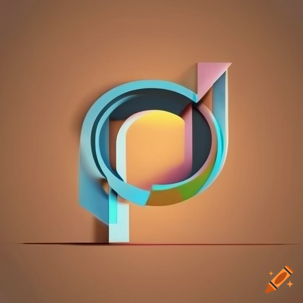 Creative logo with interconnected q, i, and p letters on Craiyon