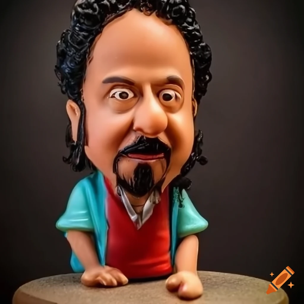 Mini caricature figure resembling steve lukather in a fun style on Craiyon