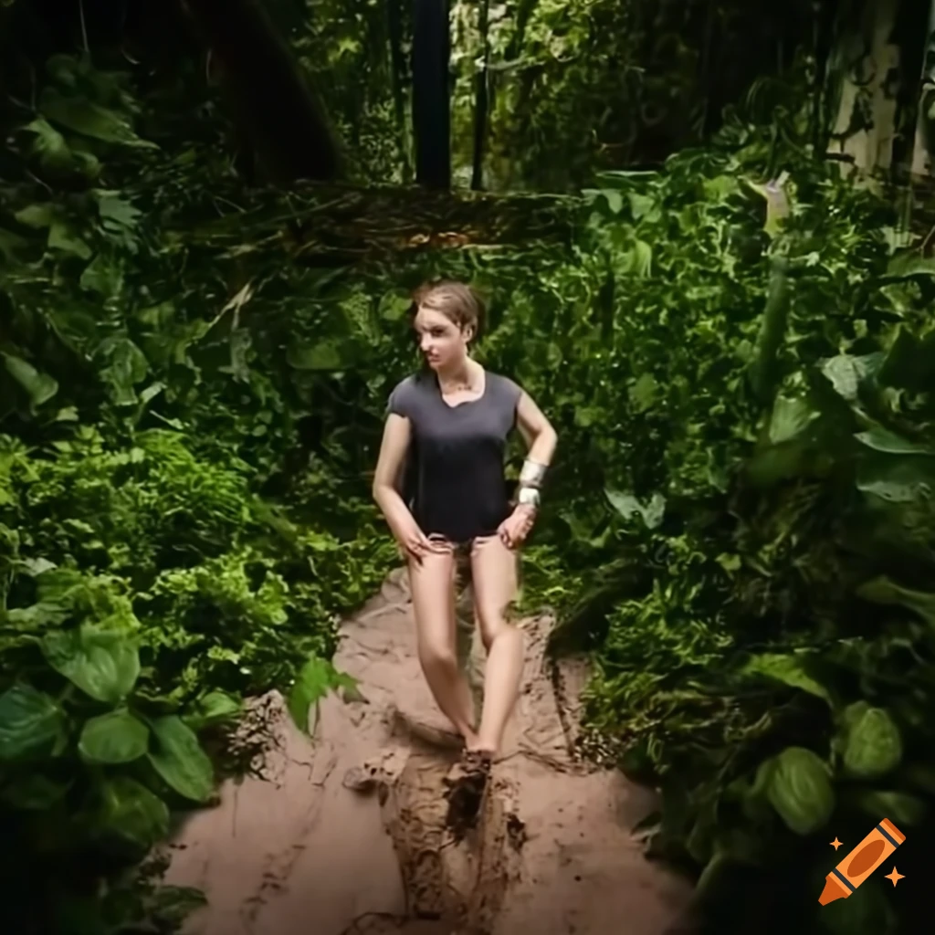Young woman rushing towards greenhouse in panic with worried expression ...