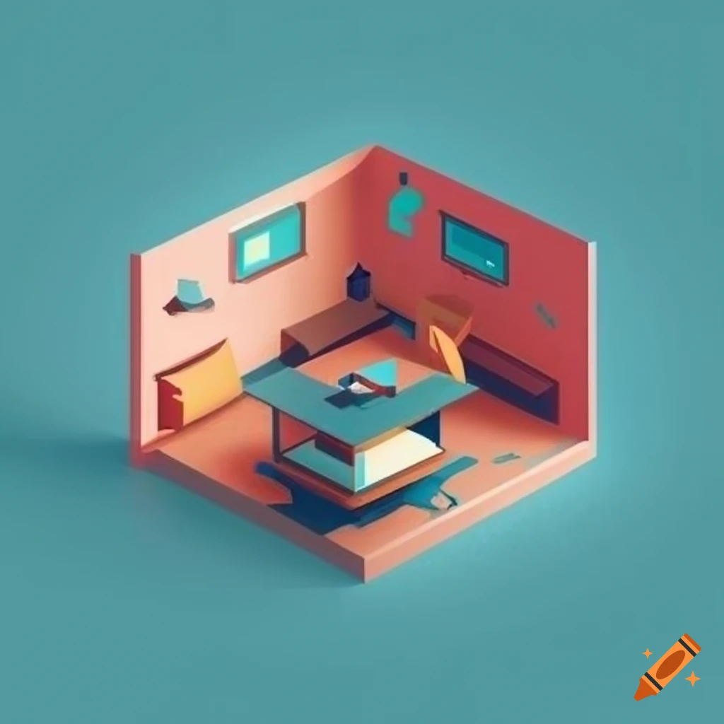 Isometric design on Craiyon