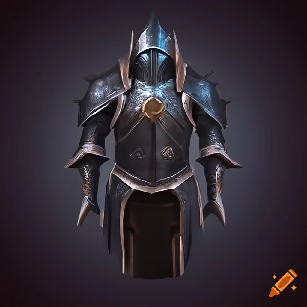 Adorned magic armor from the front on Craiyon