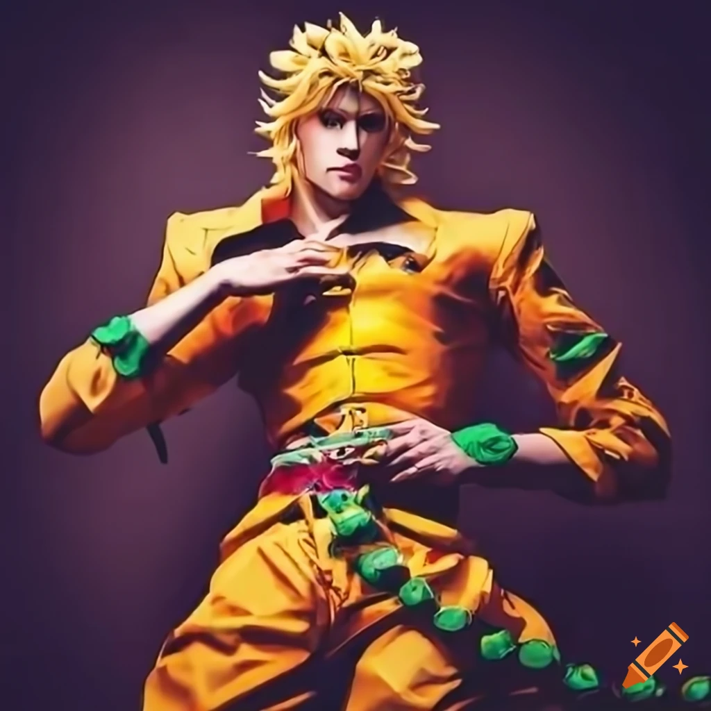 Funny dio stand cosplay from jojo's bizarre adventure in realistic ...