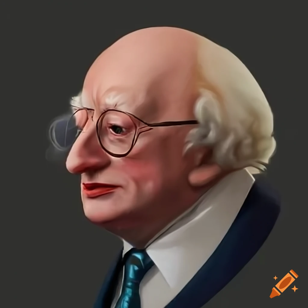 Side view of michael d. higgins on Craiyon