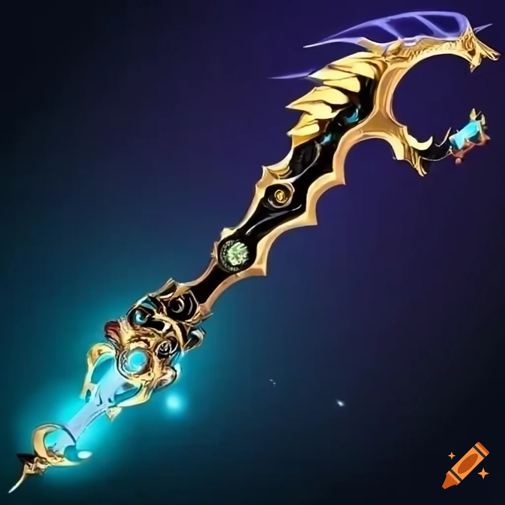 Black gold machine keyblade on Craiyon