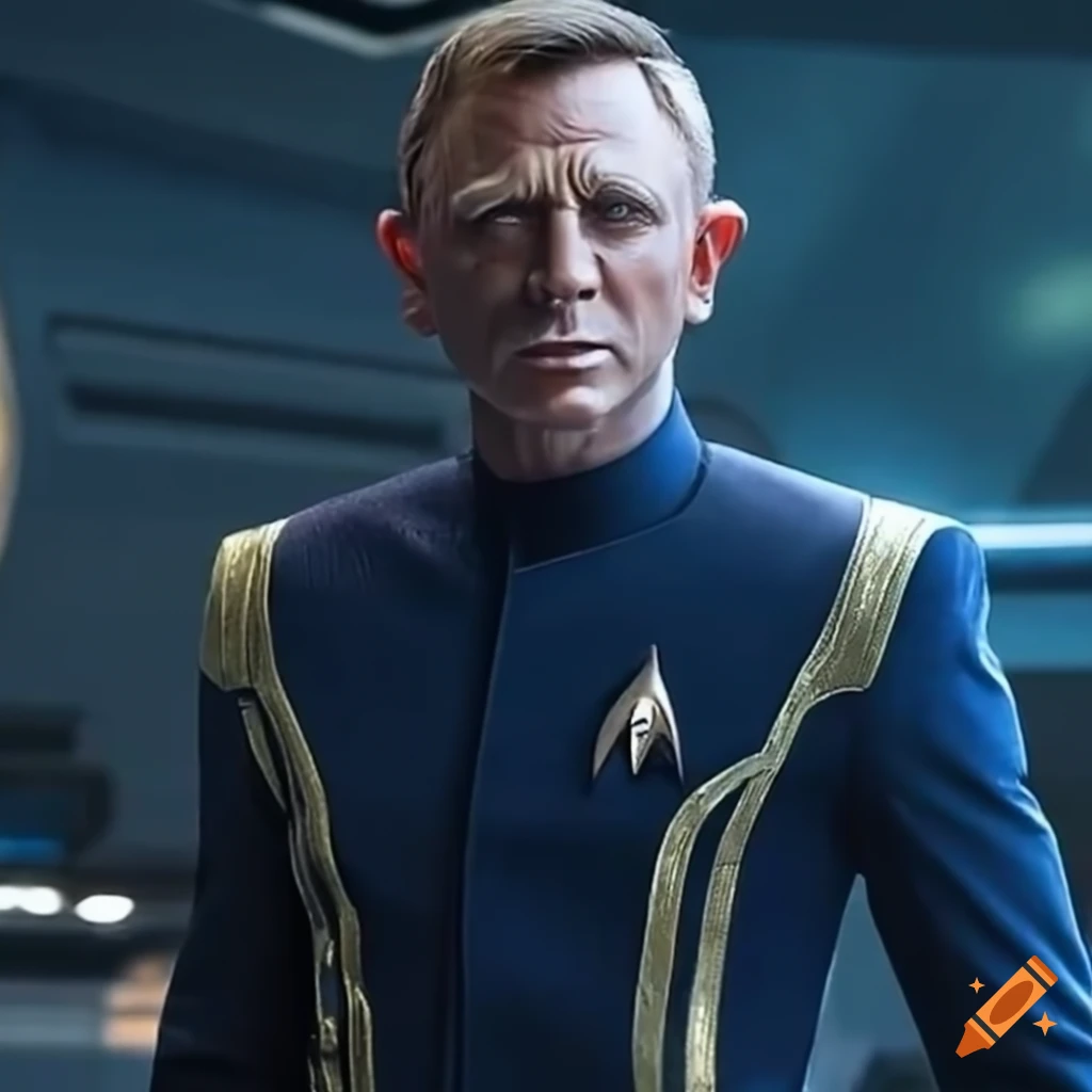Daniel Craig as captain in Star Trek Discovery with captain Elizabeth ...