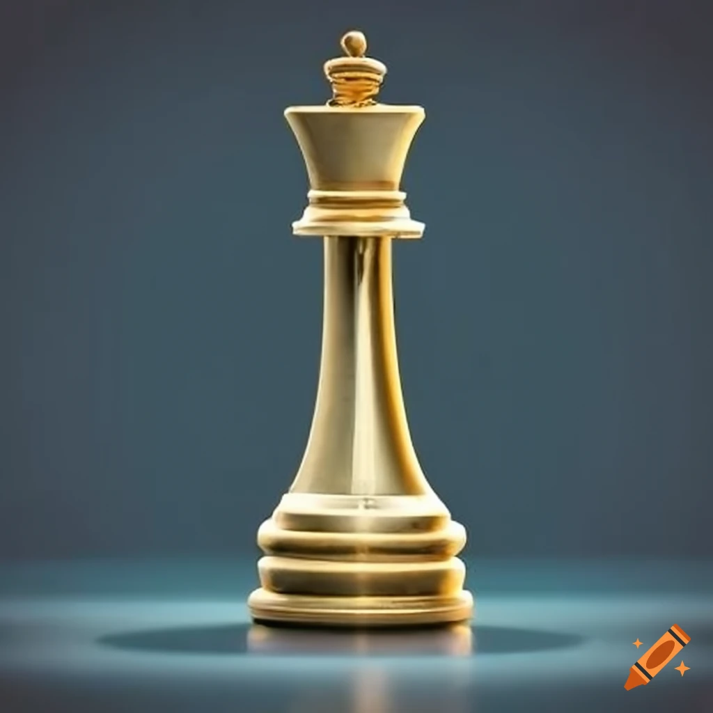 Chess trophy with 'first' inscription on base on Craiyon