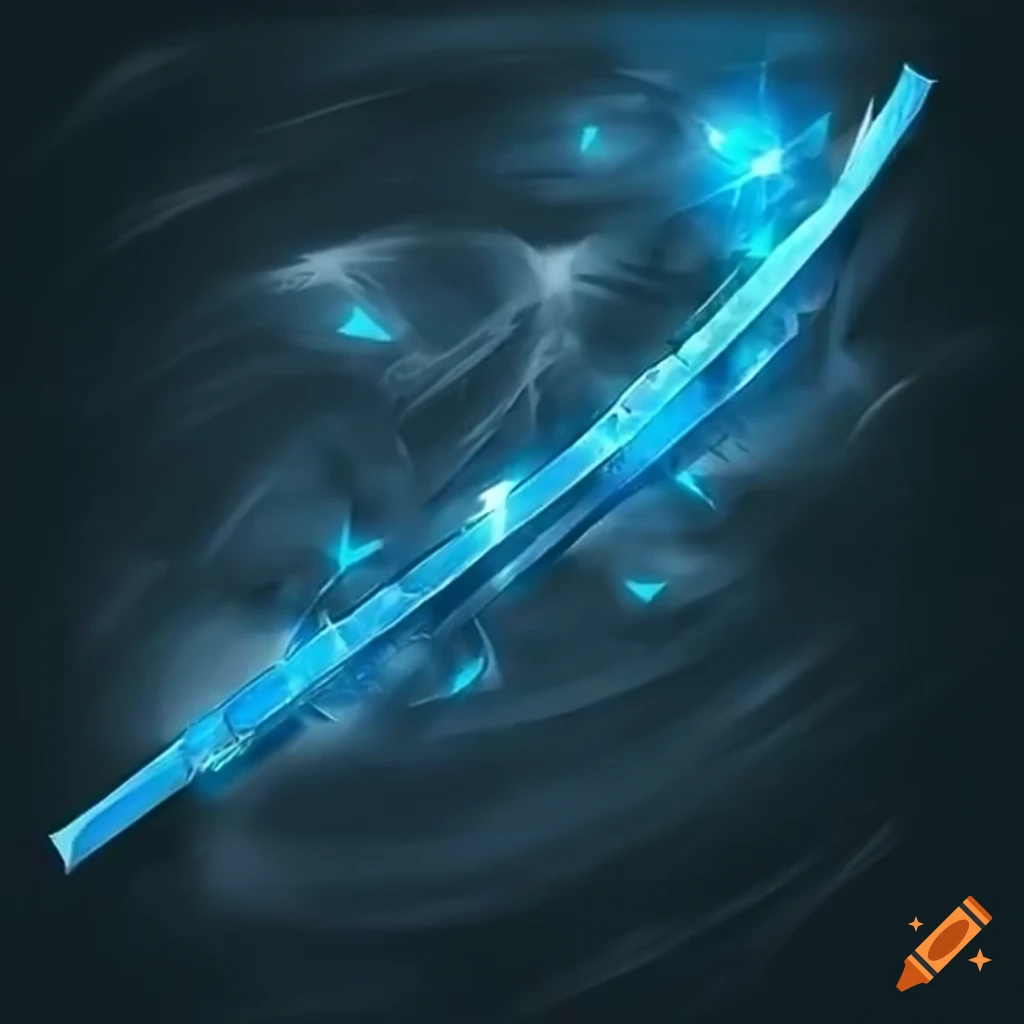 Anime cross katana with fire and ice elements on Craiyon