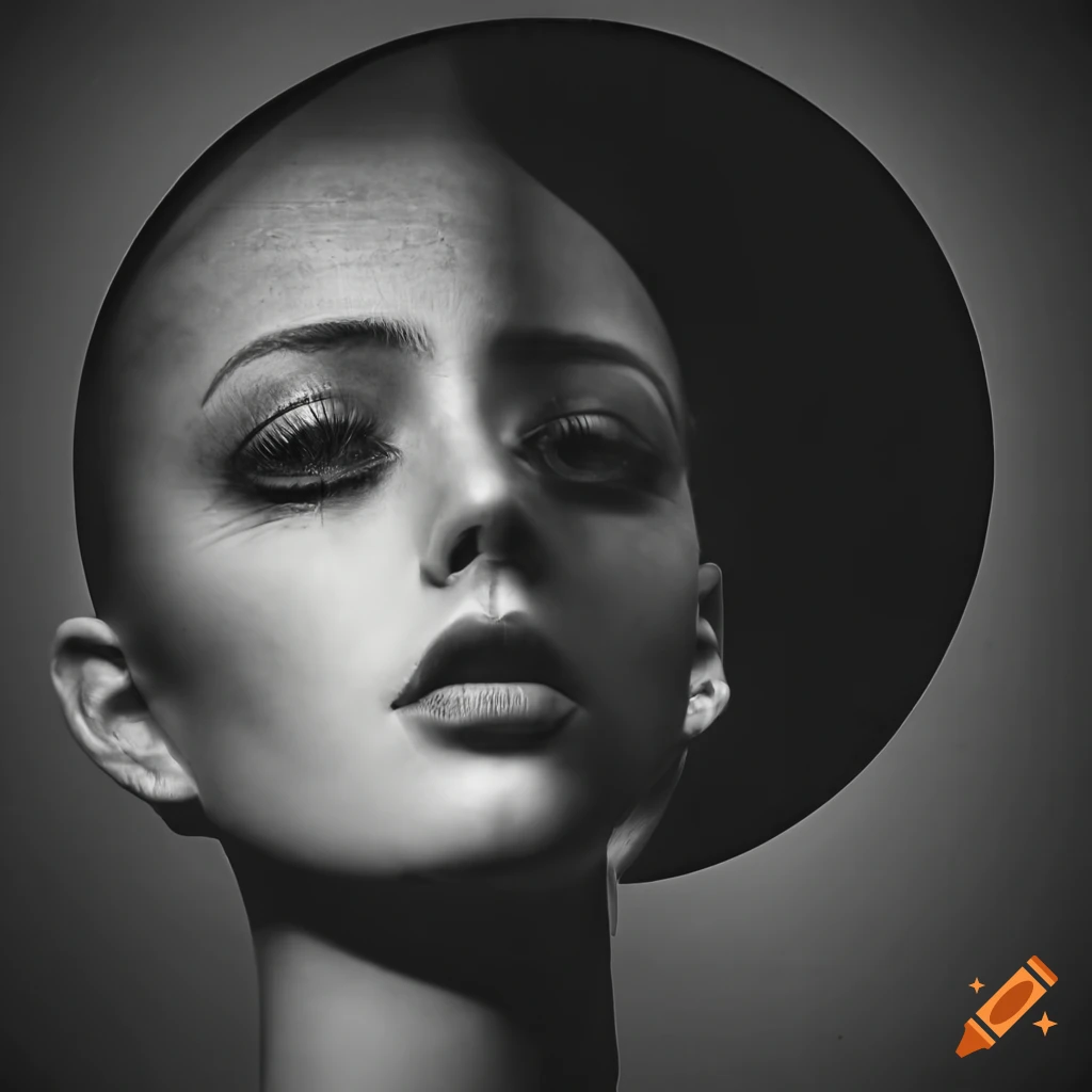 Surreal shadows in black and white on Craiyon