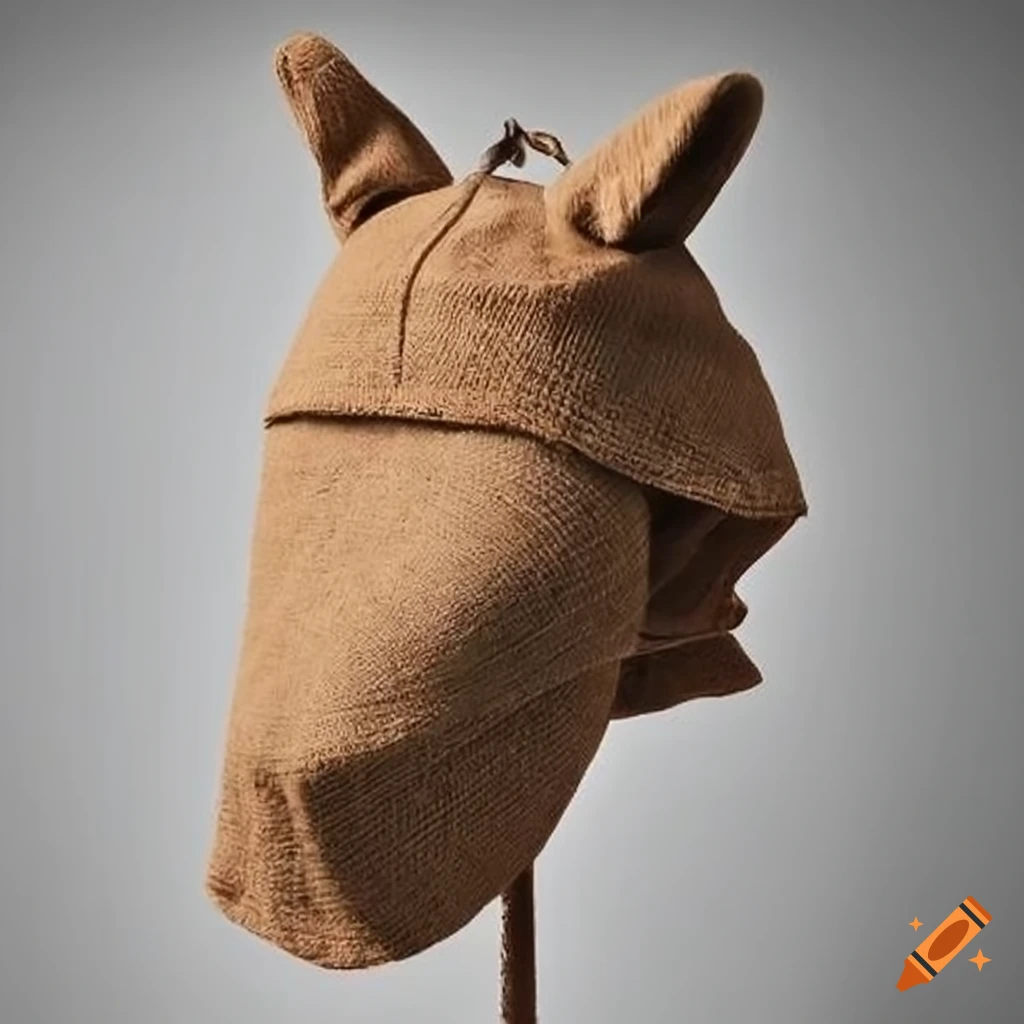 Burlap sack horse hood on Craiyon