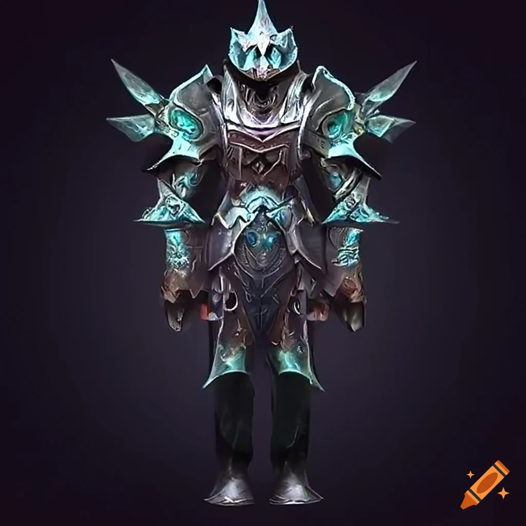 Adorned magic armor from the front on Craiyon