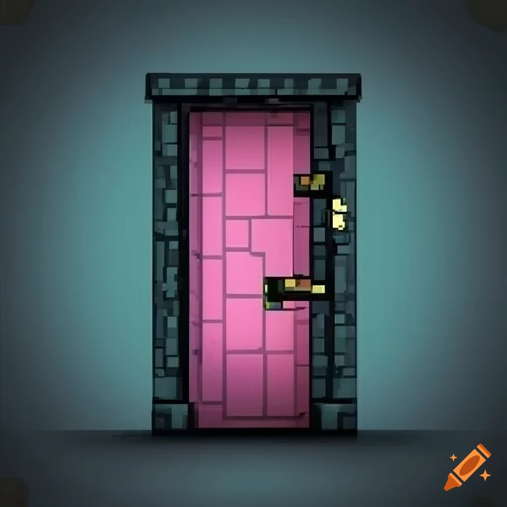 Pixel door on Craiyon