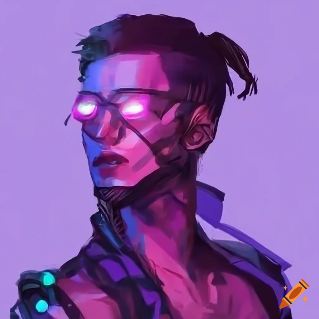 Male cyberpunk avatar on Craiyon