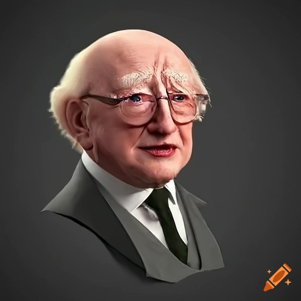Side view of michael d. higgins on Craiyon