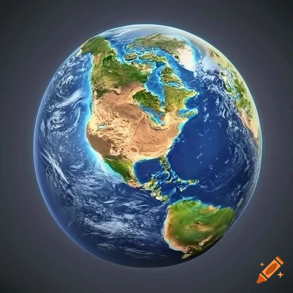 Realistic image of the earth on Craiyon