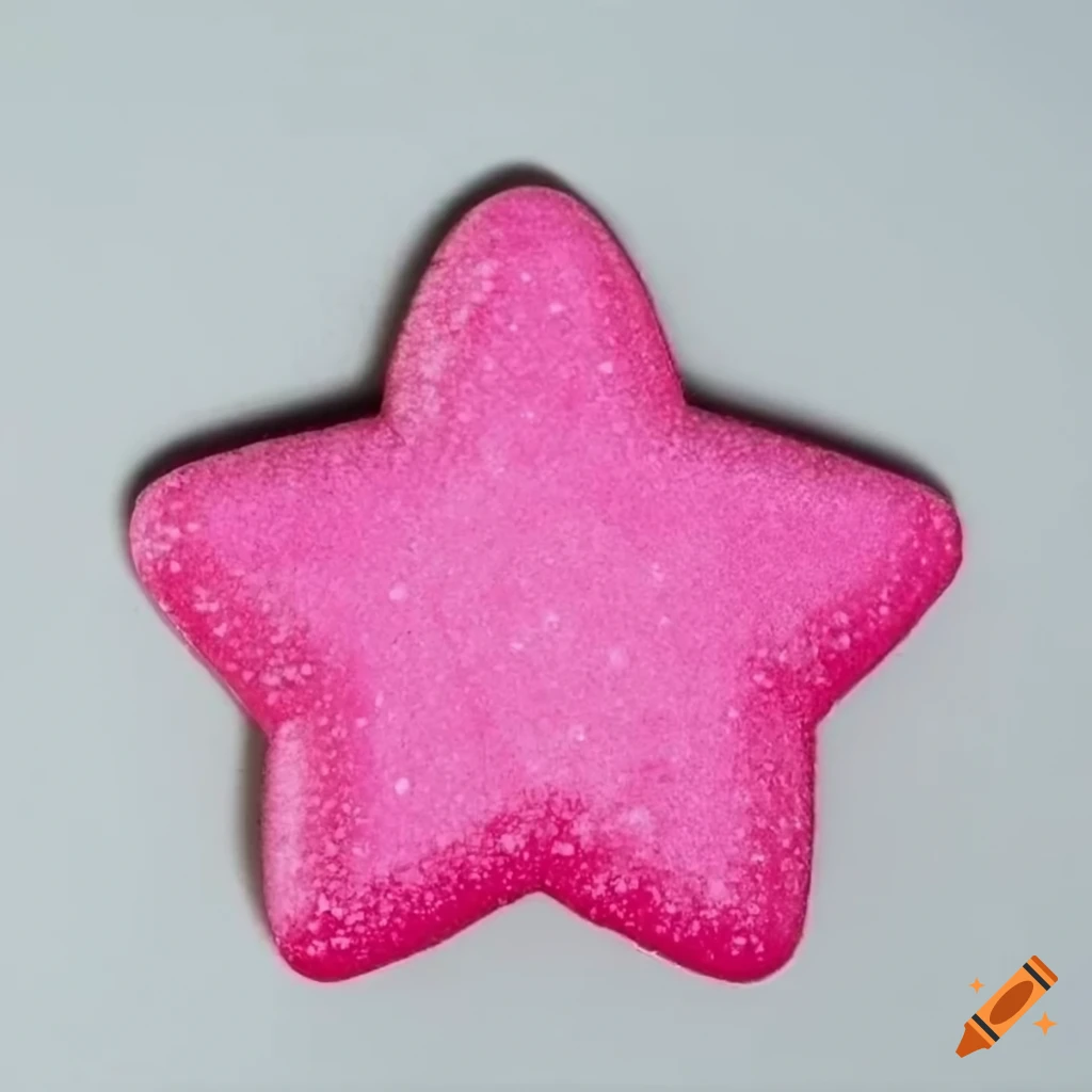 Pink star cookie on a white background on Craiyon
