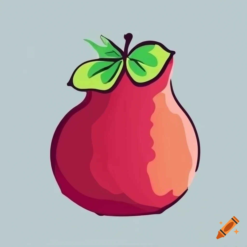 Simple vector drawing of fruit on Craiyon