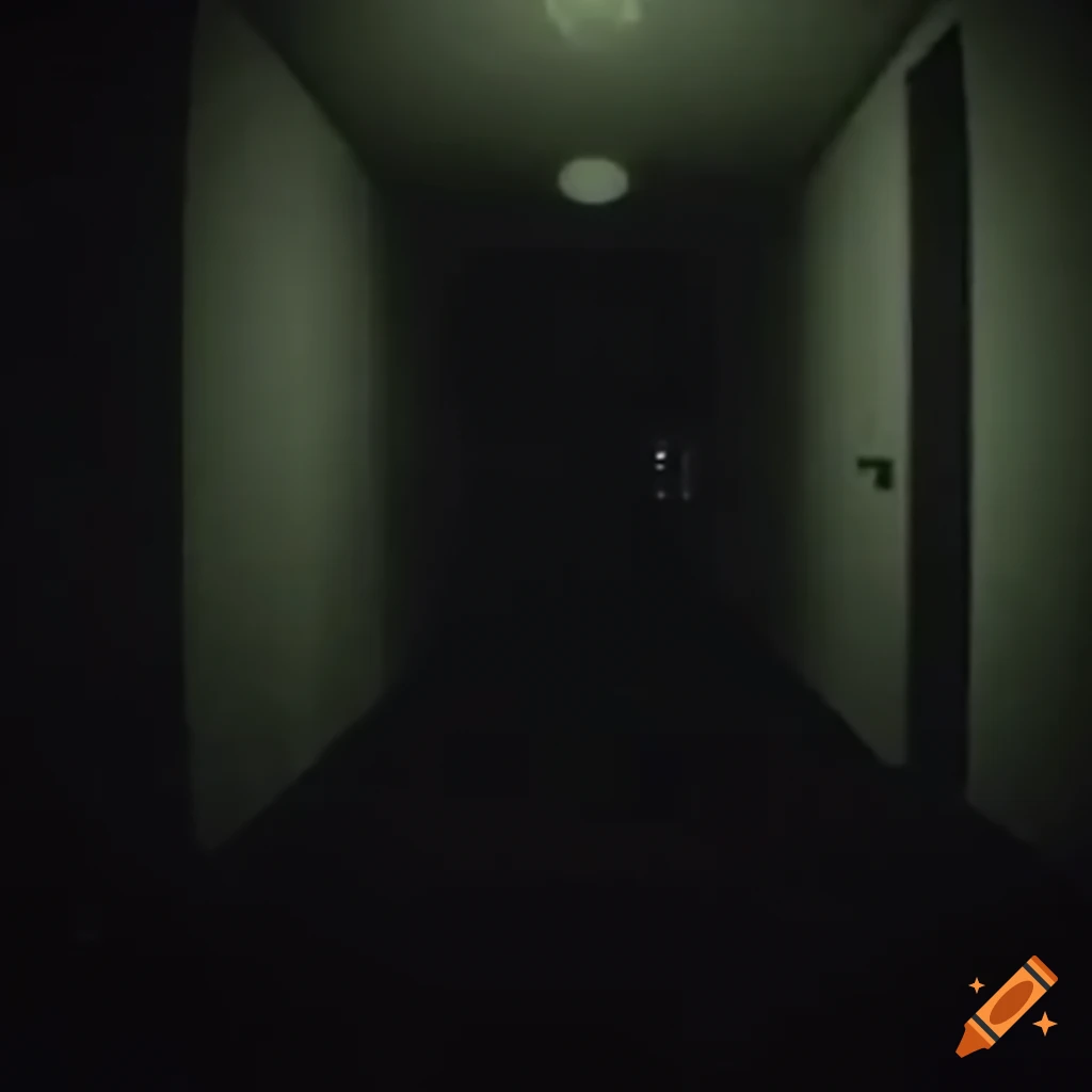 Analog horror vhs static in cctv footage of a liminal space on Craiyon