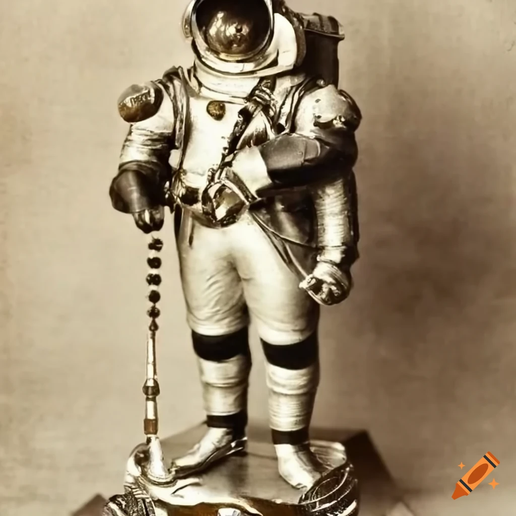 Vintage 1899 astronaut sculpture from dresden on Craiyon